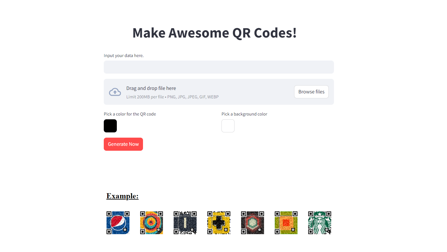 Portfolio - Awesome QR Codes Generator