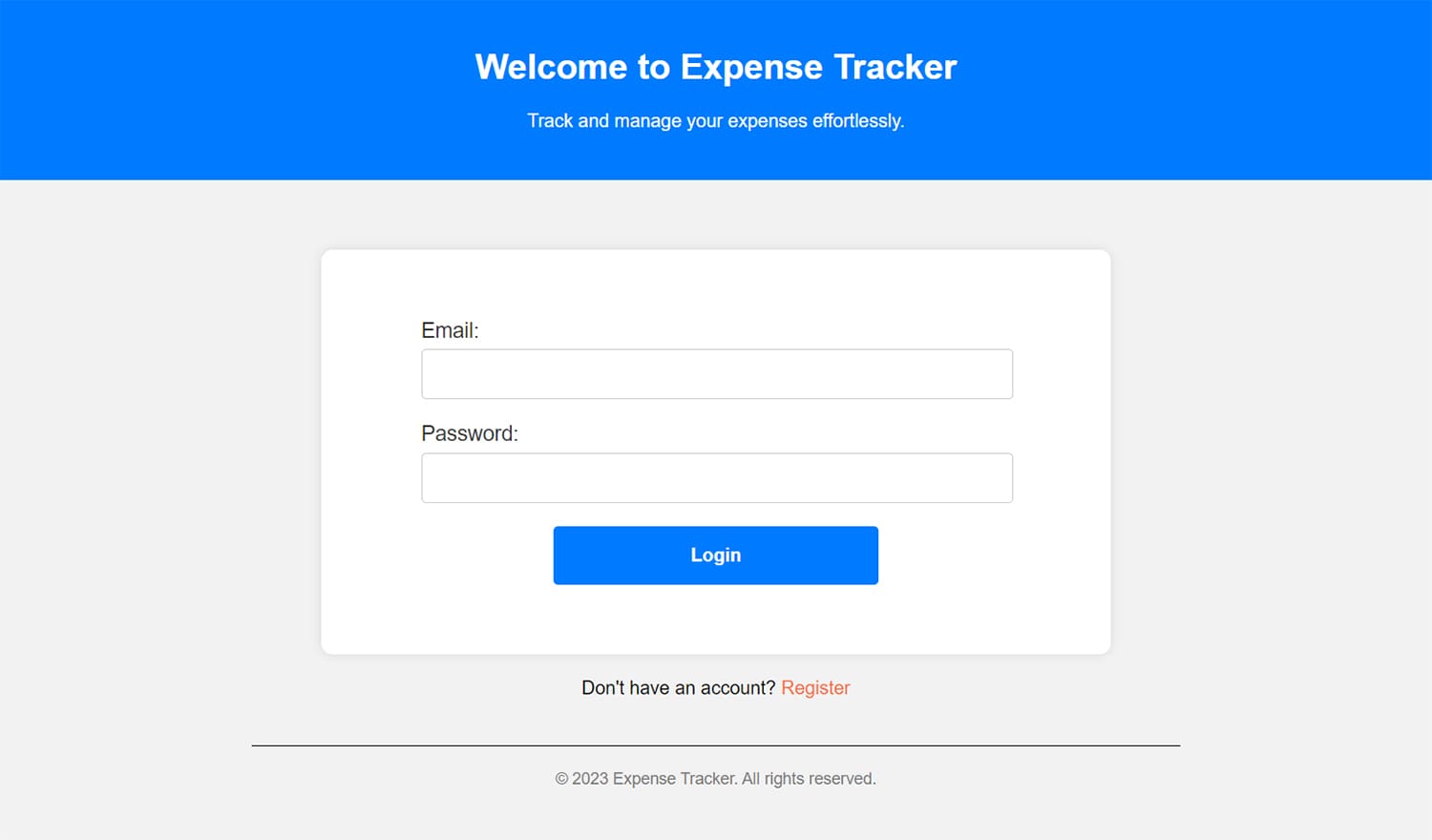 Portfolio - Expenses Tracker